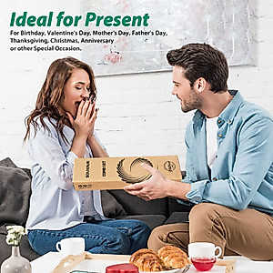 5 Pcs Natural Handmade Bamboo Anti-Static Combs Set - Wide Tooth, Rat Tail and Fine Tooth for Long, Short, Thick, Thin, Wavy or Curly Hair Detangling (Natural)