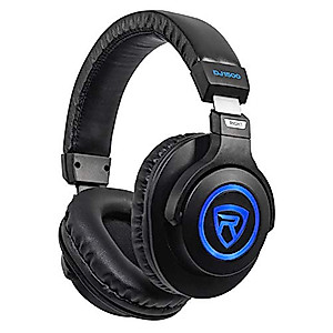 Rockville DJ Headphones w/Detachable Coil Cable, Case+Extra Ear Pad (DJ1500)