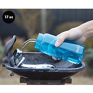 MIRA Reusable Tritan Water Bottle | BPA-Free Plastic Sports Water Bottle | Leak Proof Locking Flip Top Lid with Easy Flow Spout (17 oz (500 ml), Navy Blue)