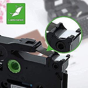 Compatible Label Tape Replacement for Brother Ptouch TZe-231 Black on White Label Tape Bundle with Replace TZe-131 Black on Clear Label Tapes, 0.47" x 26.2', (Total 11-Pack)