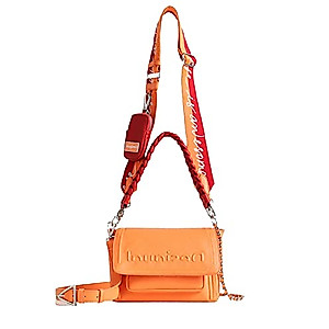 Desigual woMens Casual Across Body Bag, Orange, U US