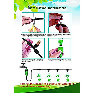 Daduleeh Outdoor Misting Cooling System,Misting Line,Brass Mist Nozzles for Patio Garden Greenhouse Outdoor Mister Trampoline for waterpark 10m