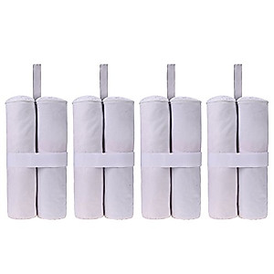 MOOCY Large Weight Bags for Party Weeding Pop up Canopy Outdoor Shelter, Heavy Duty Instant Leg Canopy, White Sand Bags Anchor Kit, Set of 4