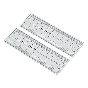 Nail Measure Ruler, 10PCS Fake Nails Measuring Rul Nail Measure Ruler, Nail Measuring Ruler Fake Measuring Ruler Professional Portable Transparent Nail Art PVC Soft Ruler for Nail