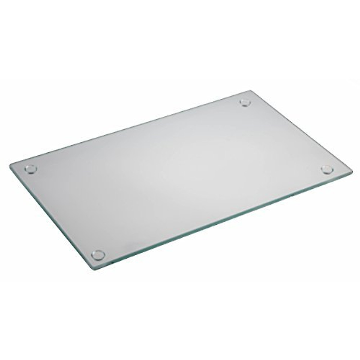 9.75 x 6 inch Rectangle Glass Cutting Board Bundle by Clever Chef - 4 Non Slip, Shatter-Resistant, Durable, Stain-Resistant, and Dishwasher Safe