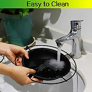 Solution4Patio Expert in Garden Creation Urban Apartment Deck Rail Bird Feeder & Bird Bath, Balcony Platform Removable Metal Tray 8" Dia, Not Blowing Away, Adjustable Clamp Bracket #G-B124A00-US