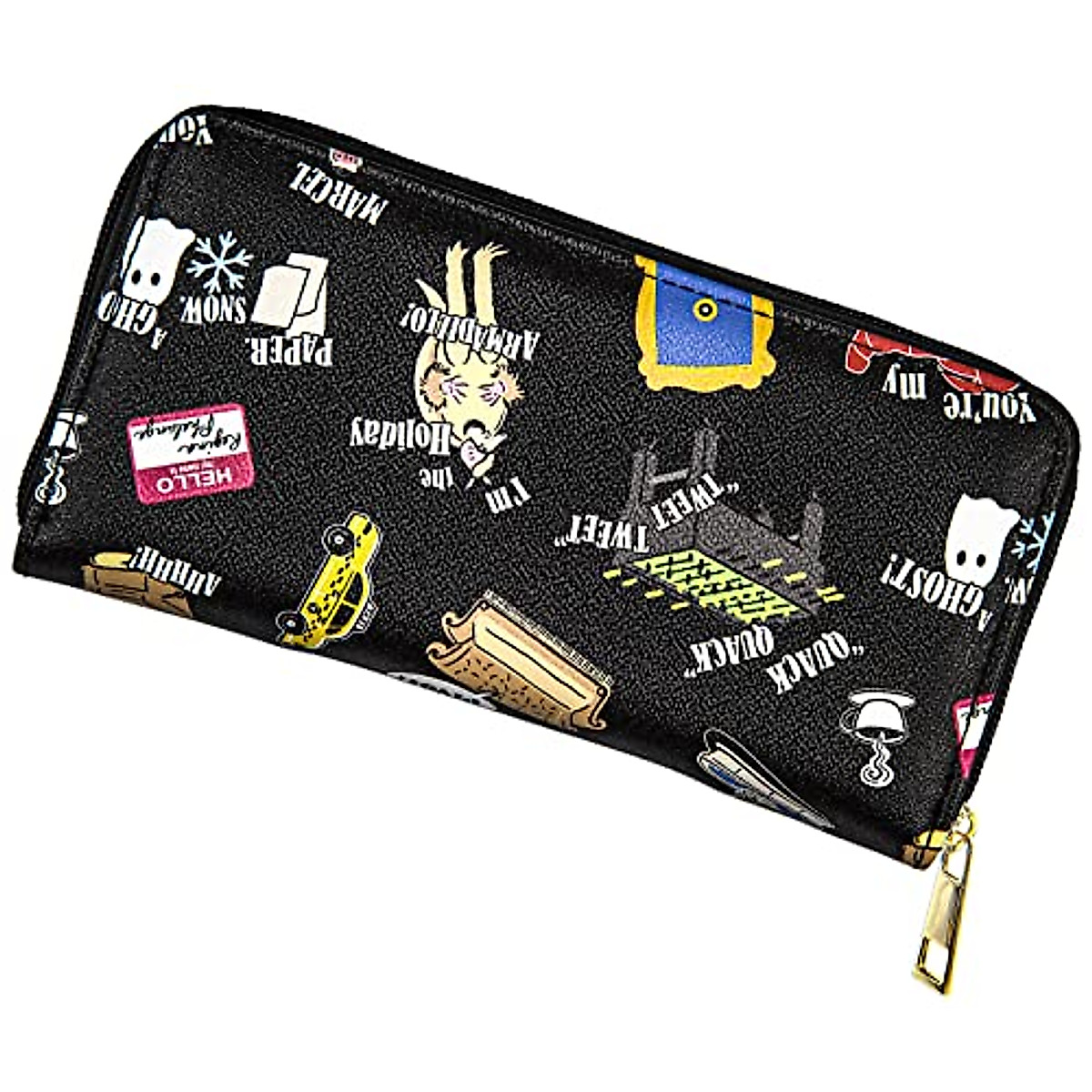 FRIENDS The TV Series Allover Themed Designs Zip Around Wallet
