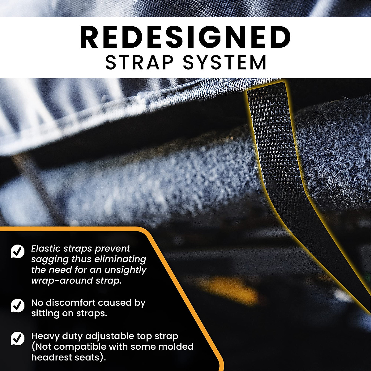 Gorla Gear Black Heavy Duty Kick Mats Back Seat Protector 2 Pack Car Seat Organizer Protection from Booster Seat Baby Toddler Kids Kicking Upgraded Bungee Hooks Universal Fit in Auto Trucks Vans SUV