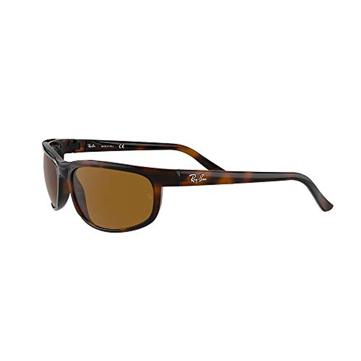 Ray-Ban Men's RB2027 Predator 2 Rectangular Sunglasses, Dark Havana/B-15 Brown, 62 mm