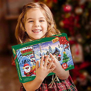 SURCVIO Christmas Advent Calendar 2023 with 4 Cute Jumbo and 20 Mochi Squishy Assorted Toys, 24 Days Countdown Calendar, Xmas Stocking Stuffers Gifts for Boys Girls Christmas Party Favor