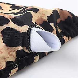 SUUKSESS Women String Triangle Bikini Sets Tie Side Thong Sexy Halter Swimsuits 2 Pieces (Cheetah, S)