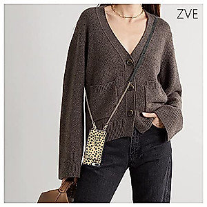 iPhone 8 Plus Crossbody Case, iPhone 7 Plus Wallet Case, ZVEdeng Zipper Wallet Card Holder Crossbody Strap Case for Women Leather Purse Case for iPhone 8 Plus/7 Plus 5.5'' Cheetah Print Skin