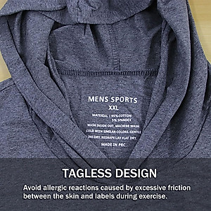 Men's Workout Hoody Tank Tops Athletic Training Bodybuilding Hoodie Shirts Cotton Gym Cut Off Sleeveless Muscle T-Shirt 05 Gray 2XL