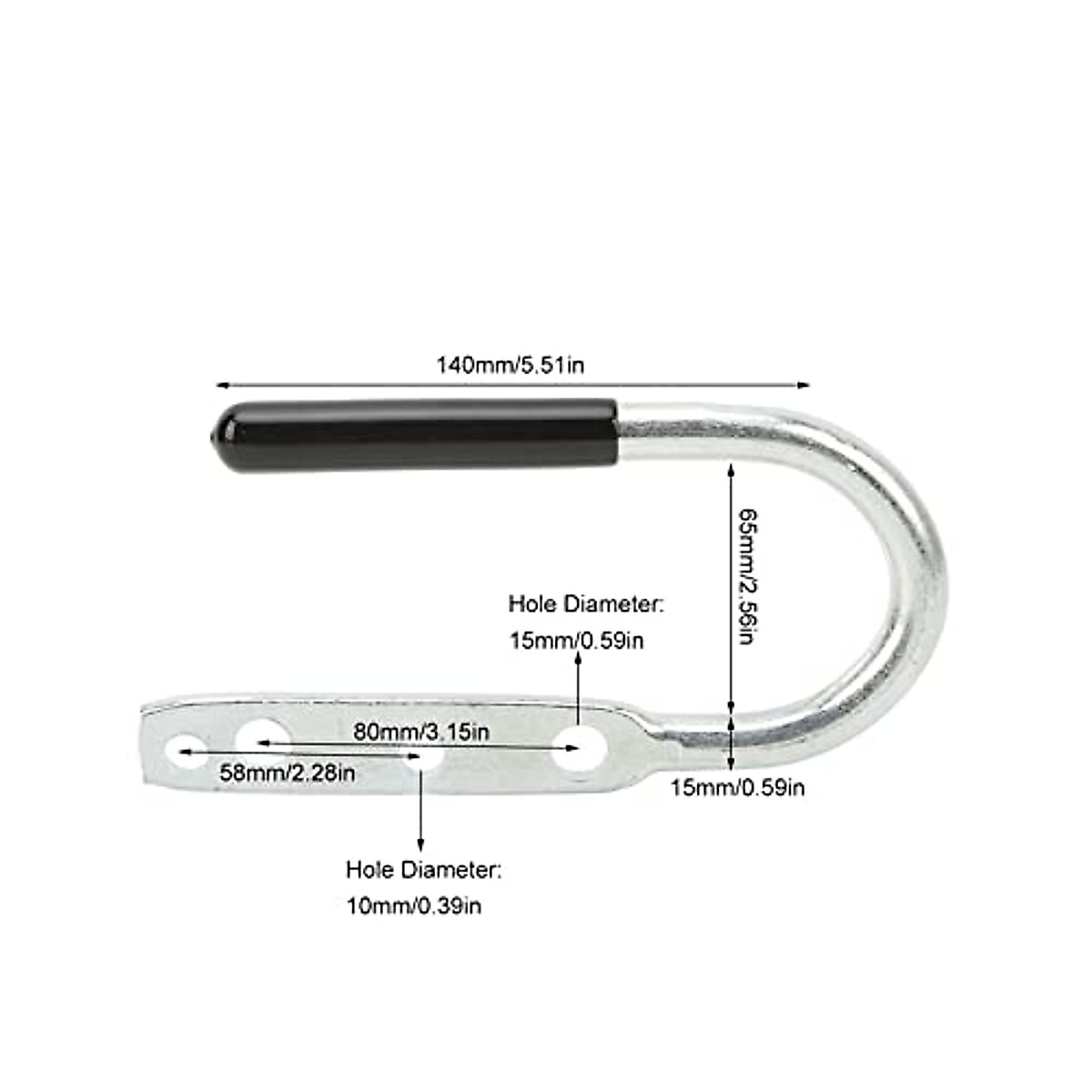 Longzhuo Trailer Coupler Handler Steel Lift Handle Coupling Connector Hand Handle for 2x2in 2x1/2in 2x3in Trailer Coupler
