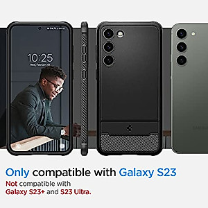 Spigen Rugged Armor Designed for Galaxy S23 Case (2023) - Matte Black