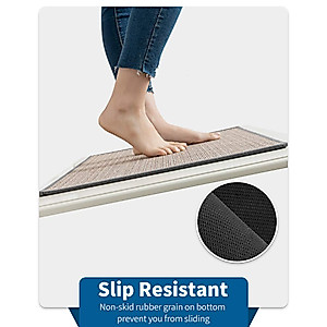 COCOER 2 PCS Kitchen-Rugs Washable, Non-Slip Kitchen-Mat for Floor, Absorbent Neutral Kitchen Rugs and Mats in Front of The Sink