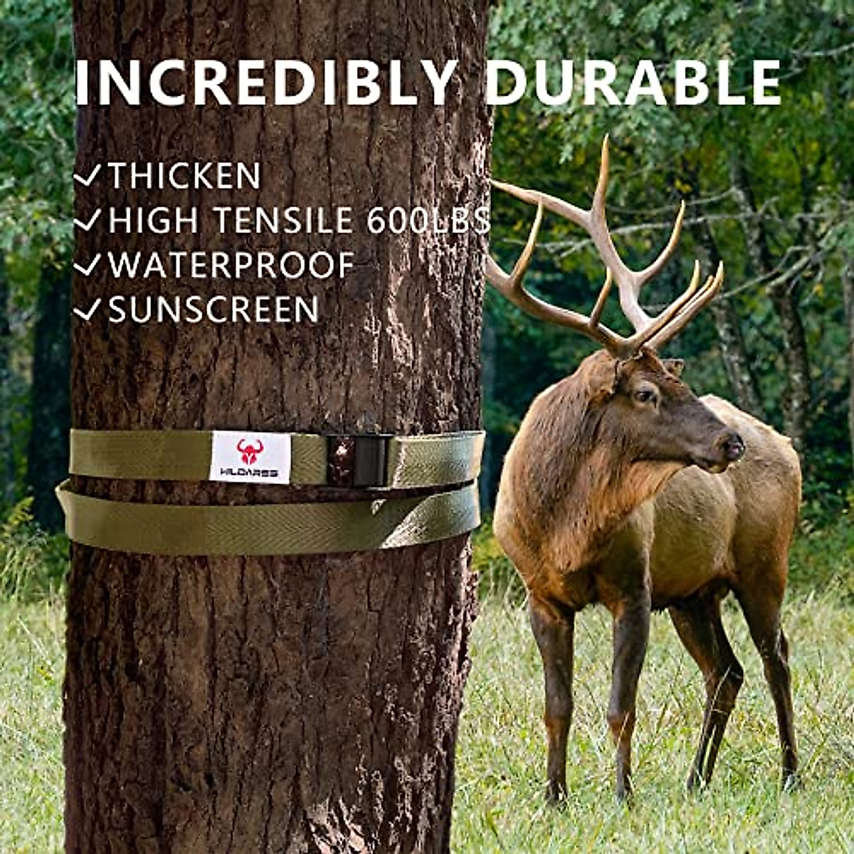 WILDARES 1" x 6.6' Trail Cam Strap,Trail Camera Strap,1800 lbs,Heavy-Duty Game Camera Strap,Tree Belts,Durable Nylon Fiber,Long-Lasting Alloy Buckle,Pack of 2