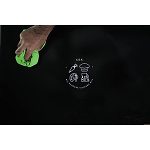 all-purpose Silicone Mat, Silicone Baking Mat, Silicone heat resistant Mat, Waterproof Mat, Arts and Crafts mat, Counter top mat, Easy to clean mat (Jet Black)