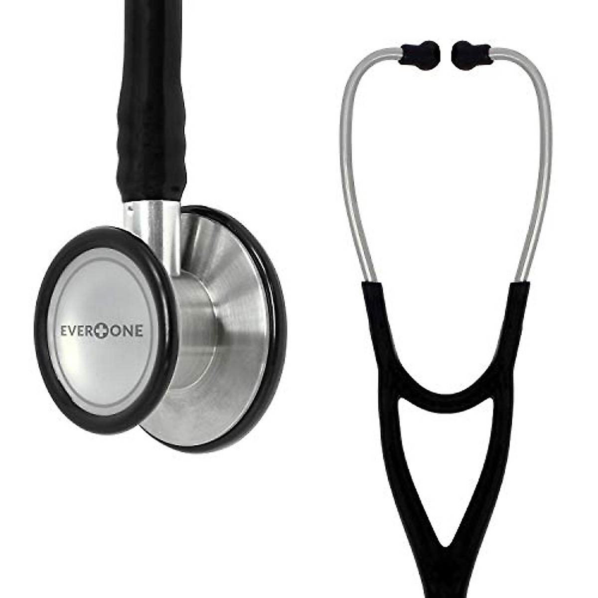 EverOne Premium Cardiology Stethoscope, Black Tube, 27 Inch