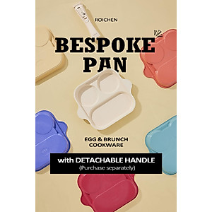 Roichen BESPOKE BRUNCH PAN, EGG PAN, CERAMIC PAN, OVEN AVAILABLE(5 colors available, Handle is not included - sold seperately)… (blue green)
