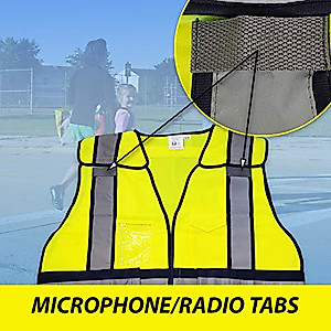 VIEWBRITE Reflective (Class 2) Crossing Guard Vest Lime Green - School Crossing Guard Vest with 5 Point Breakaway High Visibility Yellow/Green Neon