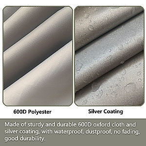 LSongSKY Outdoor Rocking Chair Cover 2 Pack, 100% Waterproof Heavy Duty Chair Covers, Patio Rocking Chair Covers for Outdoor Furniture, 26" W x 32.5" D x 43" H inches, White & Grayish Green