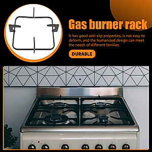 Luxshiny Stove Trivets Wok Burner Wok Burner Iron Wok Support Iron Wok Rack Wok Ring Wok Support Ring Rings Square Gas Oven Accessories Gas Stove Burner Pot Stove Stand (8.14X8.14X2.36 inch)