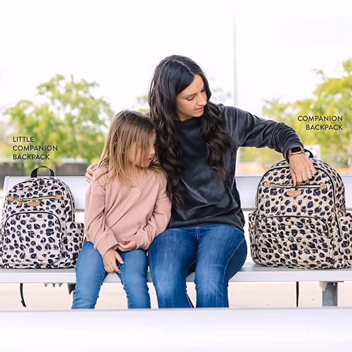 TWELVElittle Companion Diaperbag Backpack 3.0 *NEW* - Includes Changing Pad, D riings & Stroller Clips. Insulated Pockets - Leopard