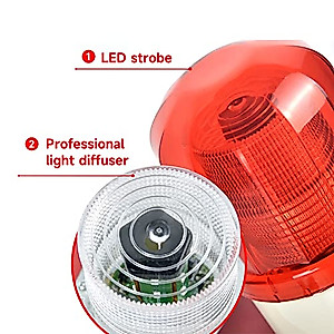 YASONG SLA-05B Model Industrial Alarm Siren, 0-130dB 12 Horn Tones Switchable, AC110V-120V 45W High Power for Noisy Environment Emergency Alarm Range of 100-150 Meters - Fire Tornado Alarm