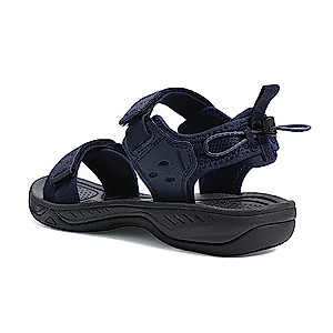 EZEREELL Men's Hiking Sandals, Comfortable Sport Walking Sandals Navy Blue 7