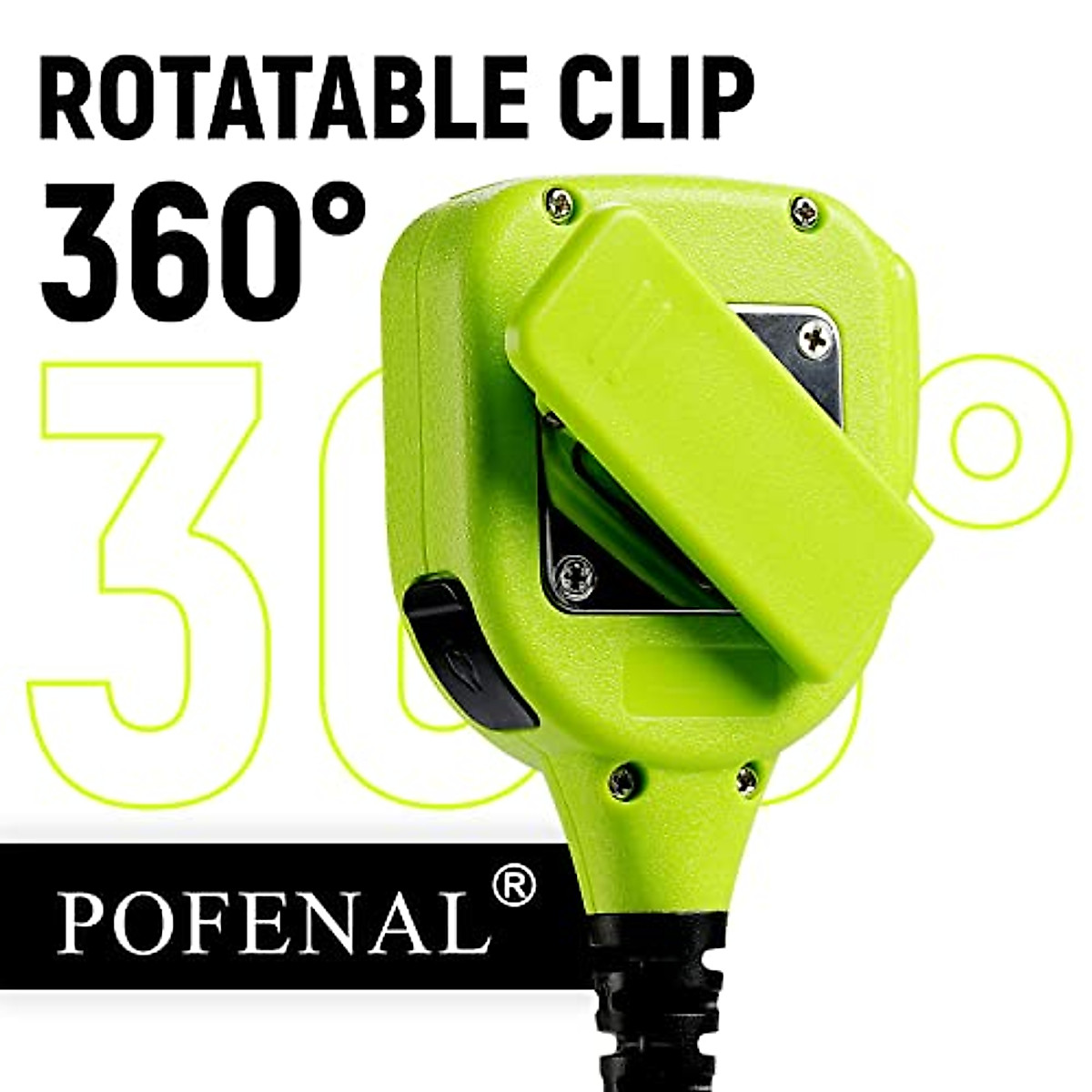 POFENAL Water-Proof Radio Microphone, Remote Shoulder MIC with 3.5mm Jack, Walkie Talkie,Compatible with Motorola DMR Radio XPR3300 XPR3500 XPR3300e XPR3500e 3500 3300e 3500e (XPR 3300e Mic, Green)