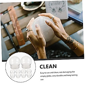 CIYODO 10pcs DIY Snow Globe Glass Food Jars Globe Light Bulbs Mini Jar Snow Globe Screw Off Cap Plastic Snow Globe DIY Water Globe DIY Globe Snow Globes Empty Snow Globes Transparent Cake