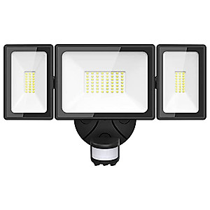 Onforu 65W LED Security Lights Motion Sensor Light Outdoor with Remote Control, Dusk to Dawn Security Lights, 3 Modes, 6500LM, 6500K, IP65 Waterproof Flood Light Motion Detector Hardwired Wall Light