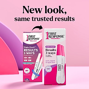 First Response Triple Check Pregnancy Test, 3 Count