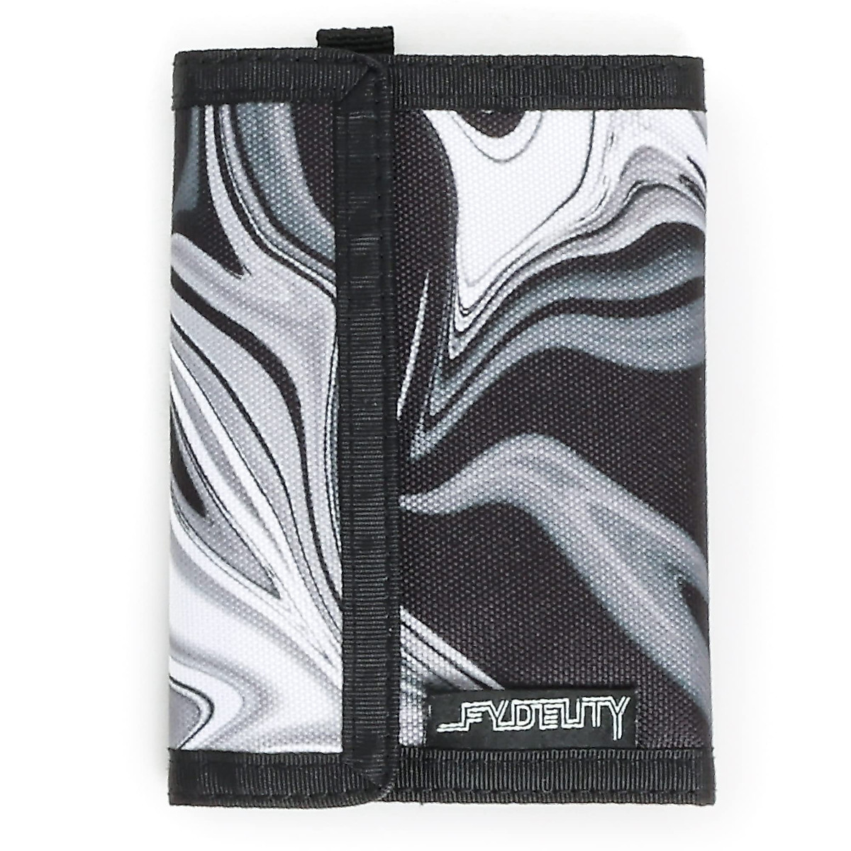 Fydelity 80's RFID Blocking Wallet - Mens and Women's RFID Wallet for Cards and Cash Bifold Hook & Loop Wallet Retro Wallets Men Women, Girls and Boys Wallet BLACK SLICK