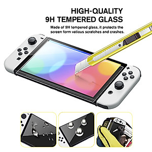 Hocents. Tempered Glass Screen Protector for Nintendo Switch OLED - 2 Pack (Auto-Alignment Tool)