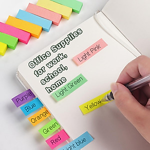 30 Pads 0.5x1.8 Sticky Notes Flags Tabs Page Markers 10 Bright Color Sticky Index Tabs Page Flags 80 Sheet/Pad