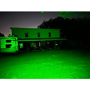 LILBEES Solar Powered Hog Feeder Light with Motion Sensor for Hog,Deer Feeder,Predator Coyote Pig Varmint,Campact Camouflage Design for Out Door Hunting with Green Lights(G300)(Pack of 2)