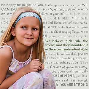 FROG SAC 6 Mermaid Elastic Headbands for Girls, Adjustable Non Slip Headband Hair Accessories for Kids, Stretch No Slip Head Bands for Preteen, Girl Mermaids Birthday Party Favors