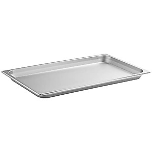 TrueCraftware Full Size 1-1/4" Deep Stainless Steel Anti-Jamming Steam Pan 22 Gauge -Heavy-Duty Chafing Steam Table Pan Catering Storage Metal Food Pan