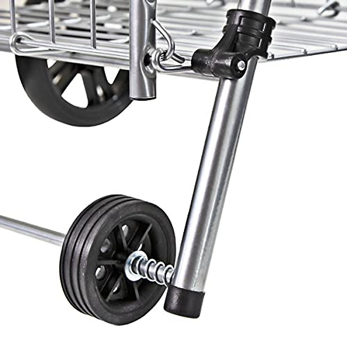 Faucet Queens 4 N Shop Cart Pop On Wheels for Quick Assembly, Silver