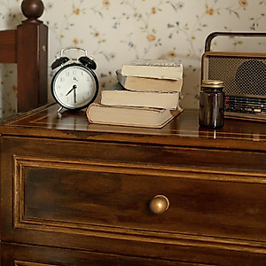 Yanxia Set of 12 -Sleek Round Antique Brass Cabinet Knobs - Retro and Minimalist Hardware for Stylish Home Enhancement - 1 Inch Diameter