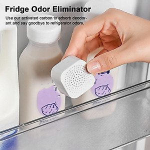 Meideli Activated Charcoal Fridge Deodorizer 12pcs Refrigerator Deodorizer Adhesive Activated Carbon Kitchen Cabinet Pantry Fridge Freezer Odor Eliminator Absorber Box 12pcs