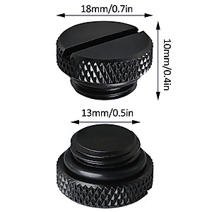 LUORNG 4PCS Plug Fitting with O-Ring for PC Water Cooling Systems, Computer Water-cooled Water Stop Plug-G1/4 Thread