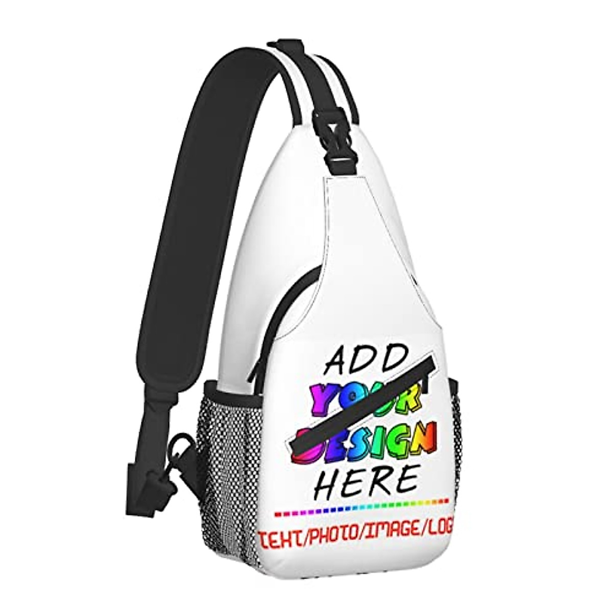 Custom Sling Backpack Personalized Crossbody Sling Bags Leisure Sports Outdoor Custom Bag For Men Backpack Optional Color Add Your Name Logo Text or Image Here