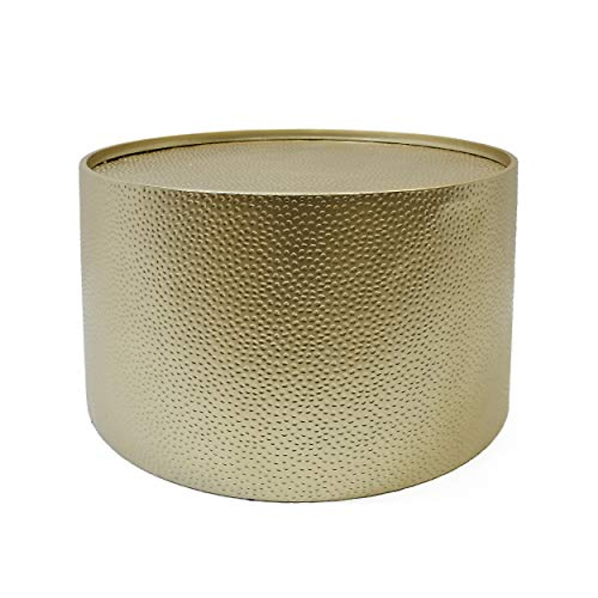 Christopher Knight Home Rache Modern Round Coffee Table with Hammered Iron, Gold, 26. 00” L x 26. 00” W x 17. 00” H
