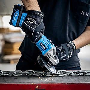 NEIKO 10881A Cordless Angle Grinder, 4 1/2-Inch Grinder with Variable Speed, 20V 4.0A Li-ion Rechargeable Battery, Powerful 8,000 rpm Brushless Motor, Grinders Power Tools, Cordless Grinder Tool