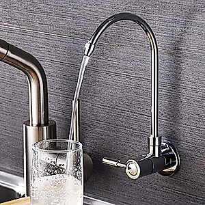 Faucet_ Wall Mount Solid Brass Water Filter Faucet Chrome Plate Plaged Reverse Osmosis Filters Drinking Tap 1/2 Inch