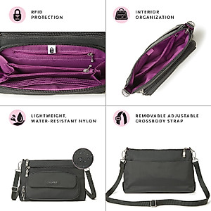 Baggallini Women's Original Everyday Bag, Charcoal, One Size US