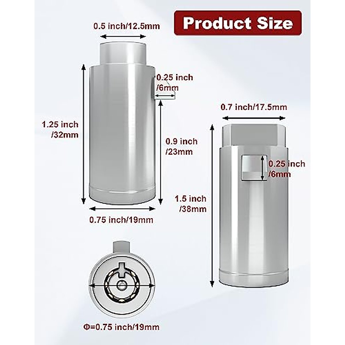 Naissian Universal Vending Machine Lock with Keys Aliked,Tubular Cylinder Lock Compatible for Pepsi,Coke Machine, Snack Machine Coffee Maker, 32MM，Pack of 1, 6 Keys Aliked